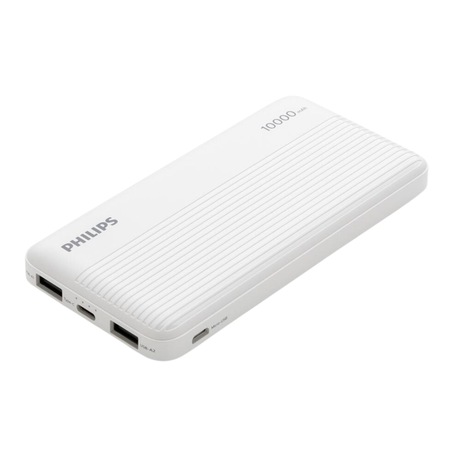 Power bank Philips, vékony, 10 000 mAh, Li-Polymer, ABS anyag, 4 port ...