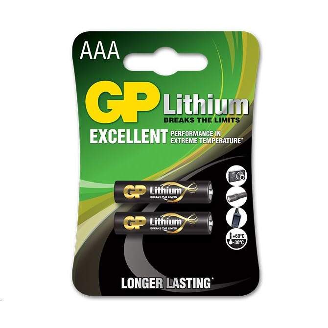 GP Lithium AAA mikro elem (2db / csomag) (B15112) (B15112) - Mini ...