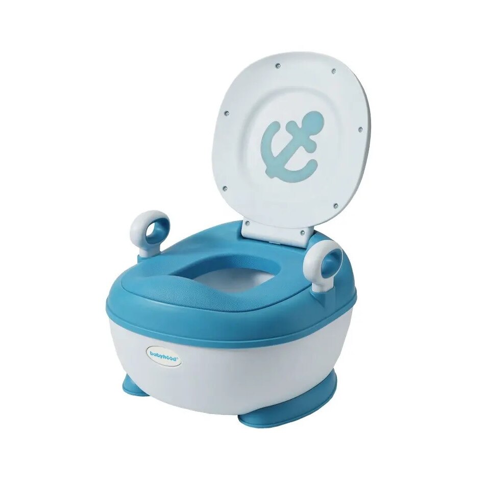 Olita pentru copii cu manere Little Mom Sailor Blue - eMAG.ro