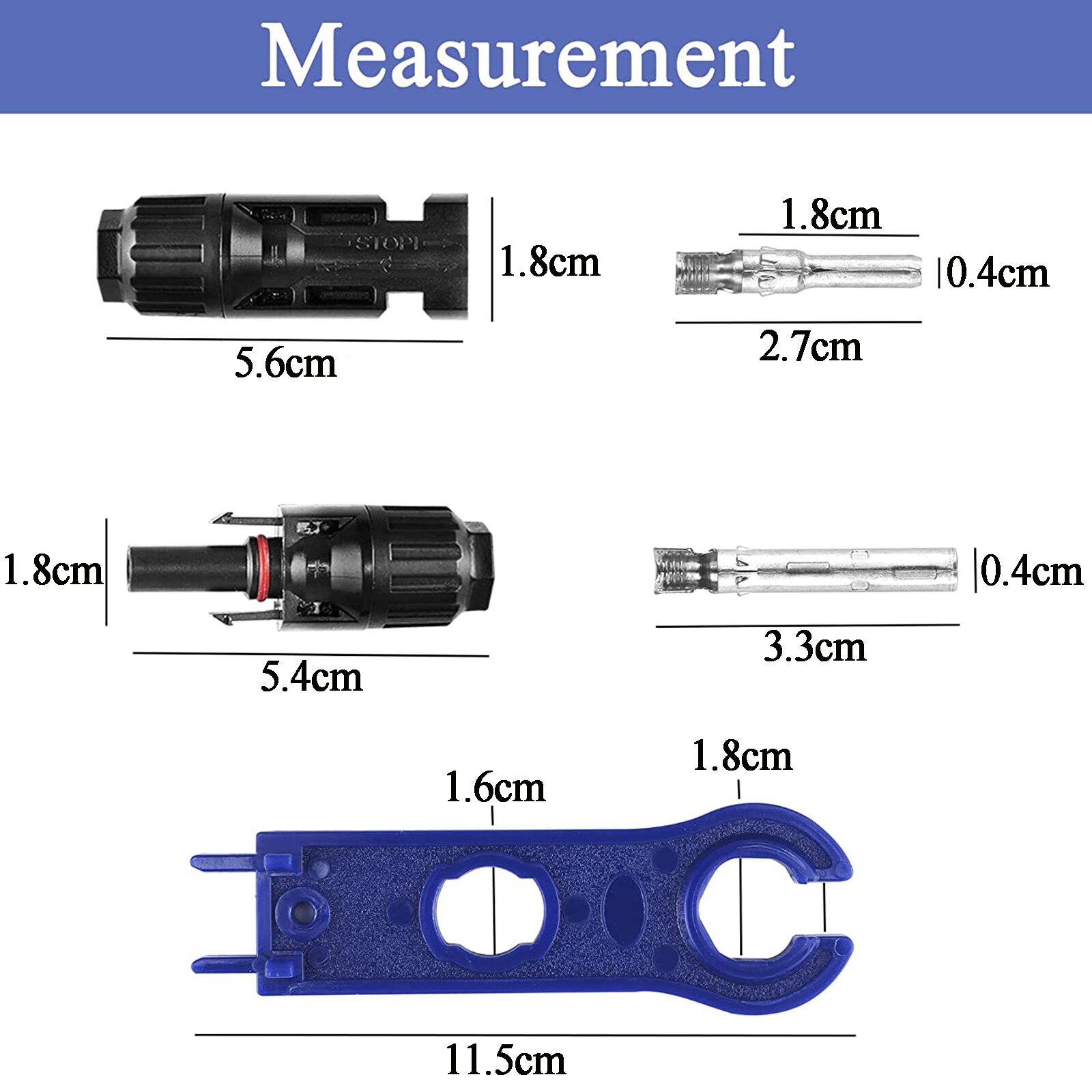 Set 10 conectori MC4 panou solar, Darklove, Mama/tata, Cu 1 pereche de chei, IP67 rezistent la ...