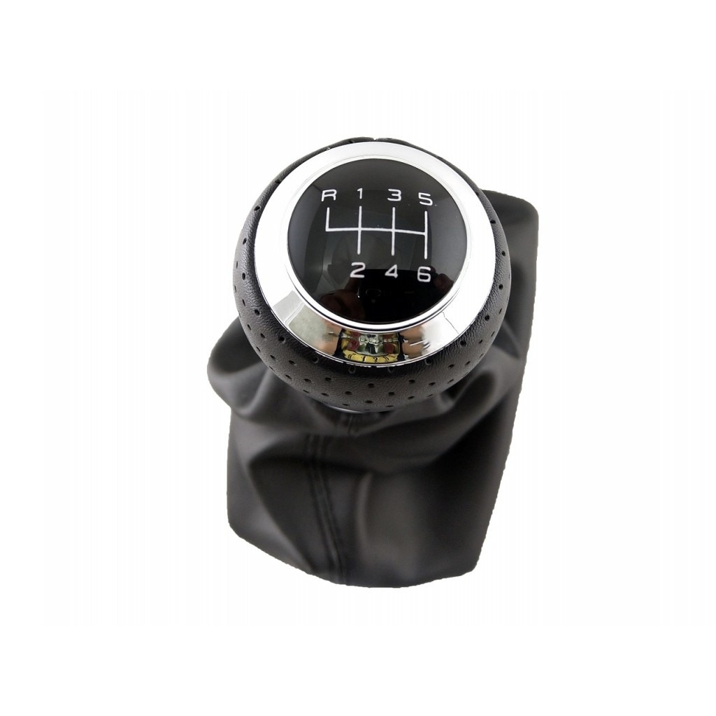 Nuca schimbator de viteze cu manson Audi A4 B6, 6 Trepte, Negru / Crom ...