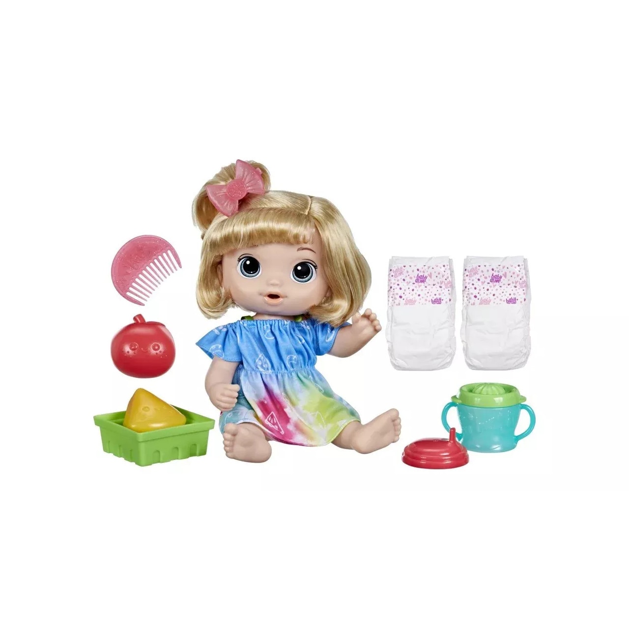 Papusa Baby Alive Fruity Sips Apple Blonde Hair f7356 - eMAG.ro