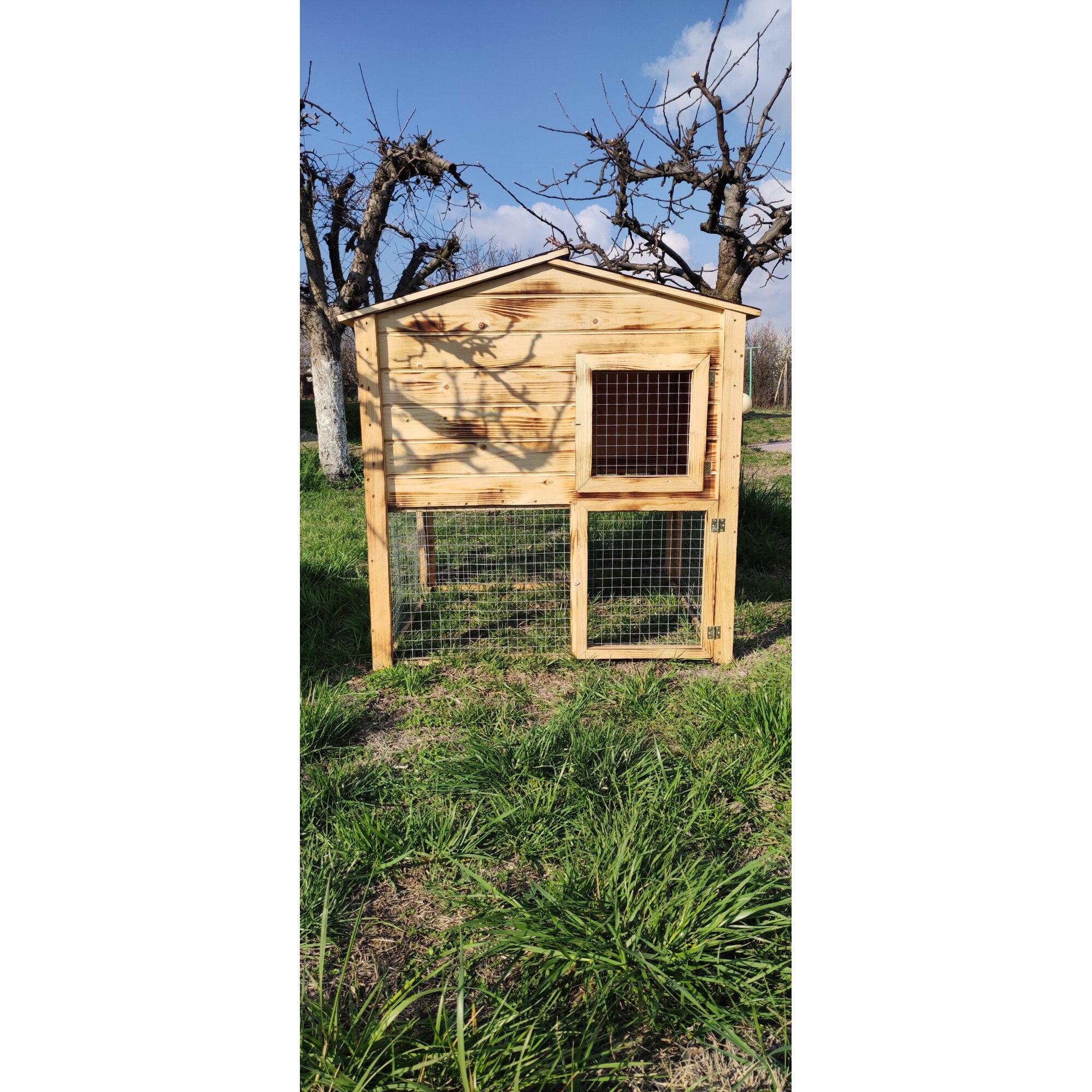 Cotet pasari de curte, Lemn, 100 x 85 x 105 cm, Bej - eMAG.ro