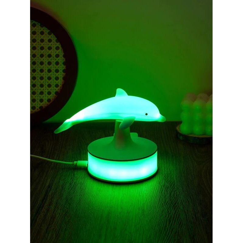 Lampa multicolor LED in forma de Delfin, cu alimentare USB - eMAG.ro