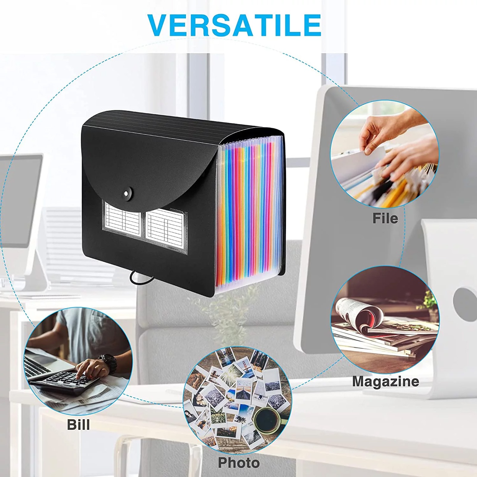 Dosar extensibil cu 24 buzunare, Darklove, Cu fanta pentru carte de ...