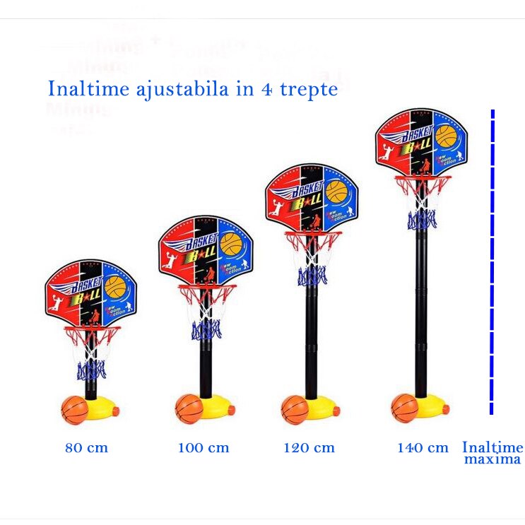 Set Baschet cu minge si pompa, 140 cm - eMAG.ro