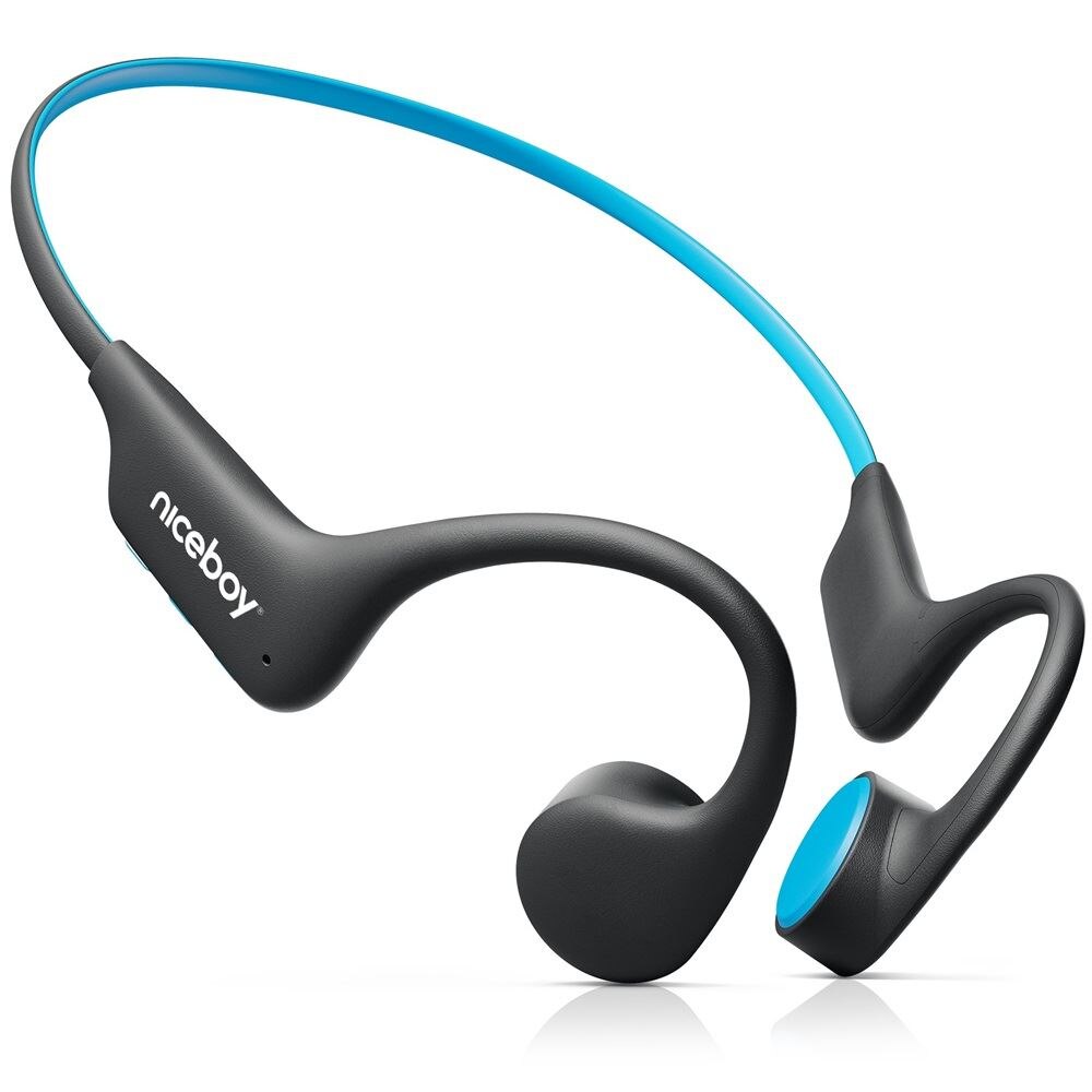 Niceboy HIVE Bones 3 csontrezgetéses Bluetooth fejhallgató fekete-kék ...