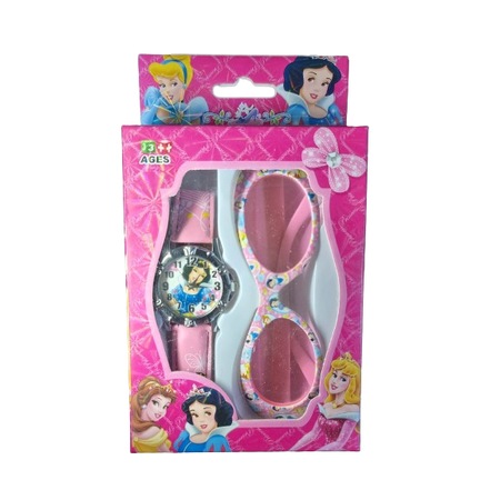 Set Ceas pentru copii cu ochelari de soare, Princess - eMAG.ro