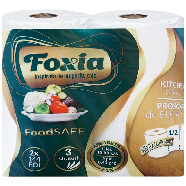 Konyharuha tekercs 3 rétegű Foxia 2 tekercs, 23 m/tekercs - eMAG.hu