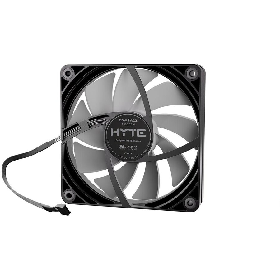 Ventilator HYTE flow FA12, 120 mm, 1500 rpm, PWM, FDB, set 3 buc, Gri ...