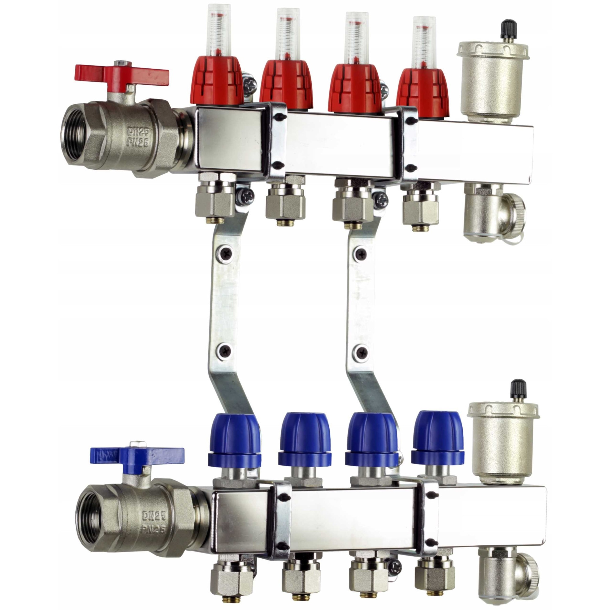 Colector pentru incalzire in pardoseala, Inox, Multicolor - eMAG.ro