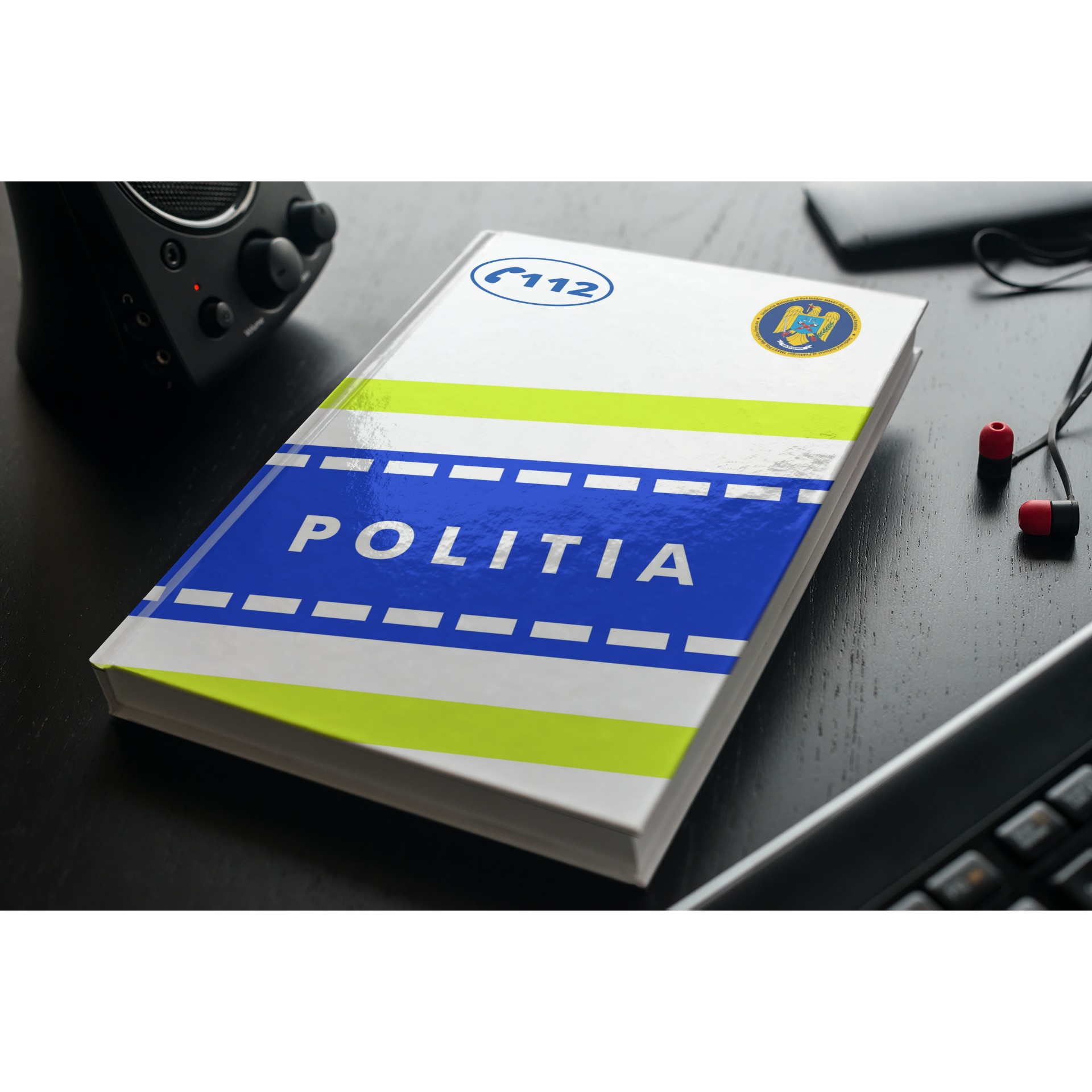 Agenda Politia nedatata A5 hartie offset alb coperta alba, Smart Pol ...