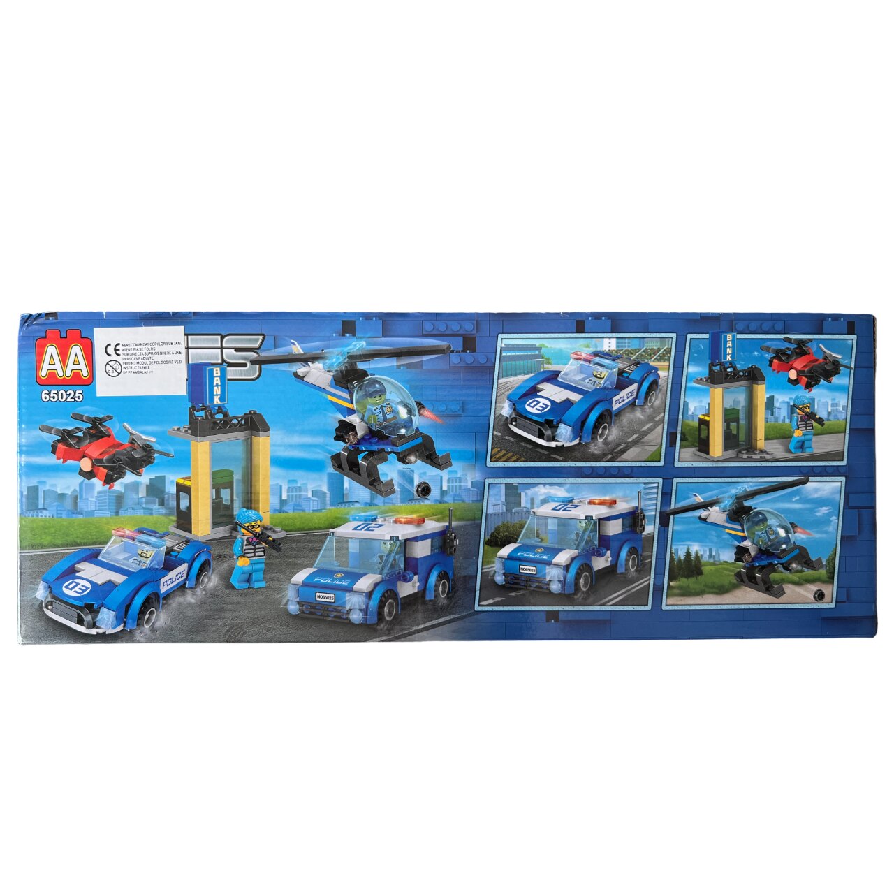 Set tehnic de constructie Cities banca, elicopter, politie, drona 614 ...