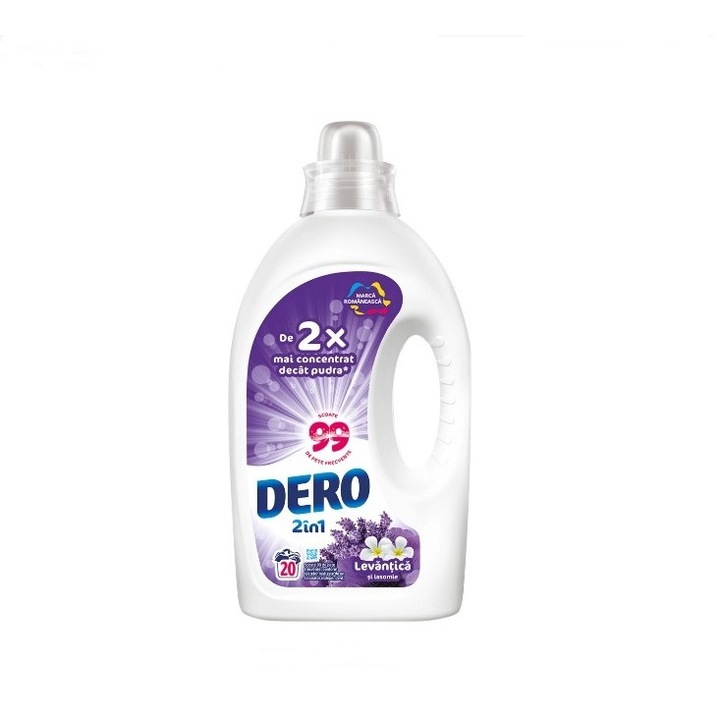 Detergent de Rufe Gel Dero 2 in 1, cu Levantica si Iasomie, 20 Spalari ...