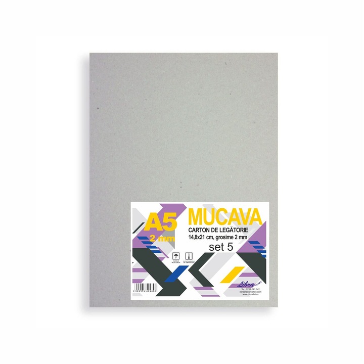 Mucava carton de legatorie A5 grosime 2 mm set 5 coli - eMAG.ro