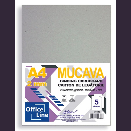Mucava carton de legatorie A4 grosime 2 mm set 5 coli - eMAG.ro