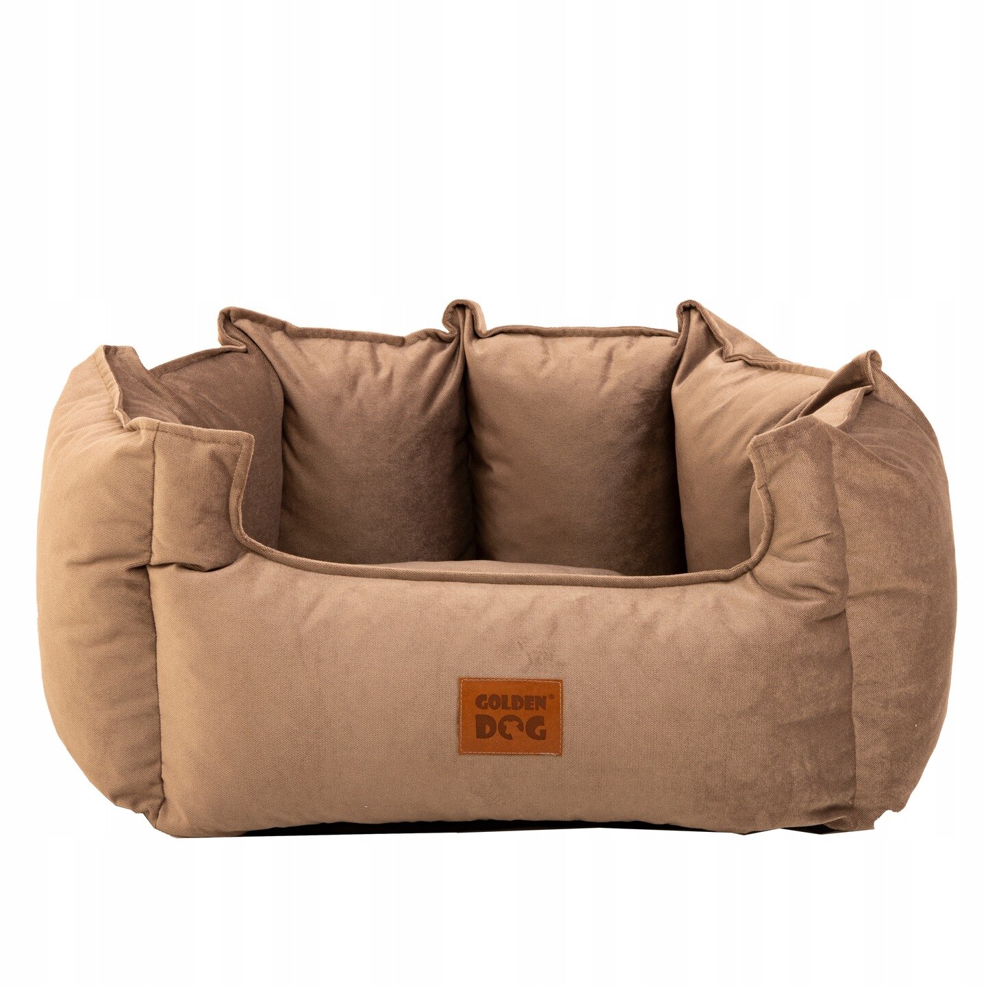 Patut pentru catei Pallets, Golden Dog, 120x80cm, Bej - eMAG.ro