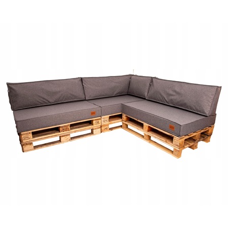 Set perne de canapea din paleti, Goldengroup, Poliester, Gri - eMAG.ro
