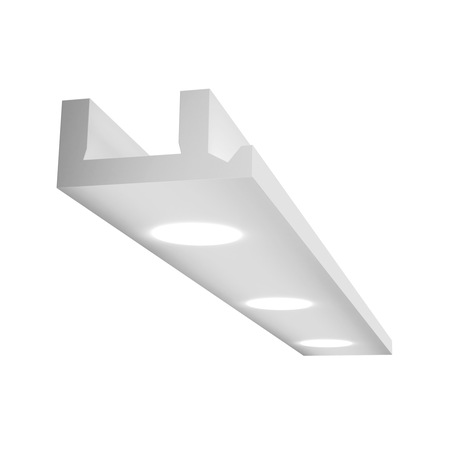 Tavan suspendat LED, Cornisa, ELHARE, Halogen LH1A, Polistiren, Alb ...