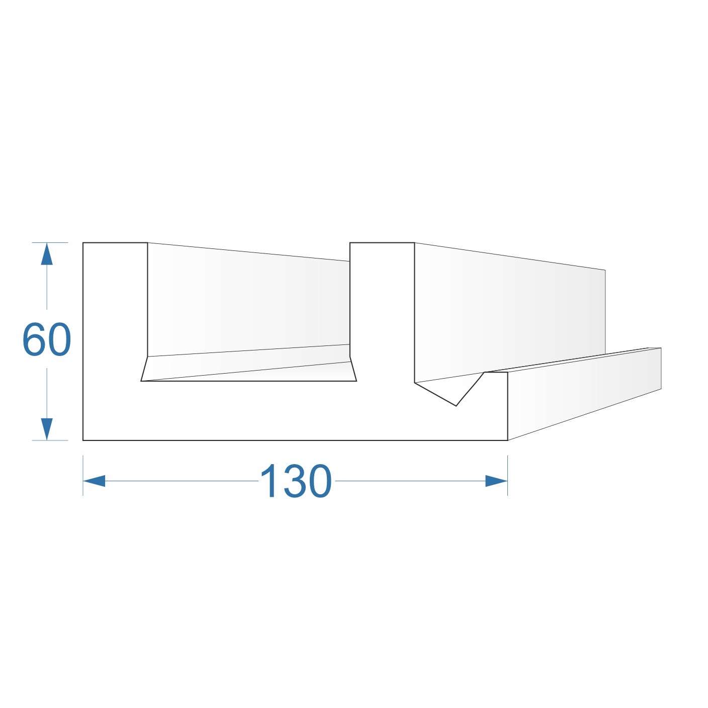 Tavan suspendat LED, Cornisa, ELHARE, Halogen LH1A, Polistiren, Alb ...