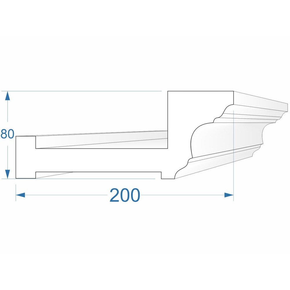 Tavan suspendat, Elhare, Polistiren, 80 x 200 x 2000 mm, Alb - eMAG.ro