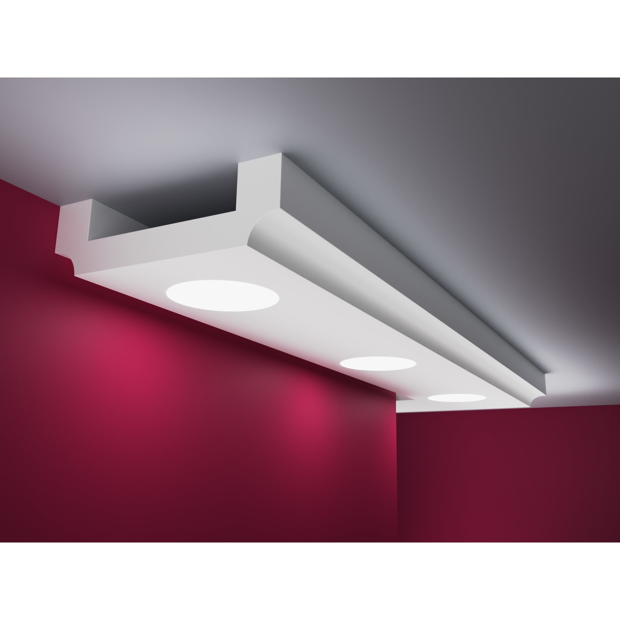 Tavan suspendat LED, ELHARE, Halogen LH14A, Polistiren, 60x200x2000mm ...
