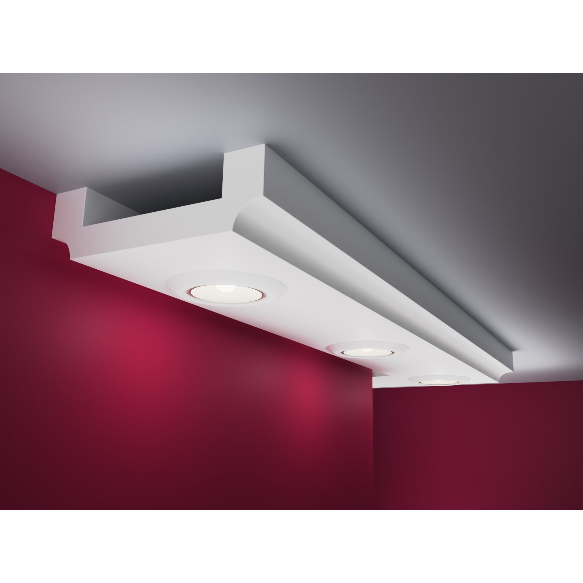 Tavan suspendat LED, ELHARE, Halogen LH14A, Polistiren, 60x200x2000mm ...