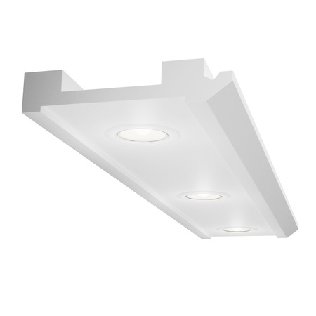 Tavan suspendat LED, Cornisa, ELHARE, Halogen LH4H, Polistiren, Alb ...