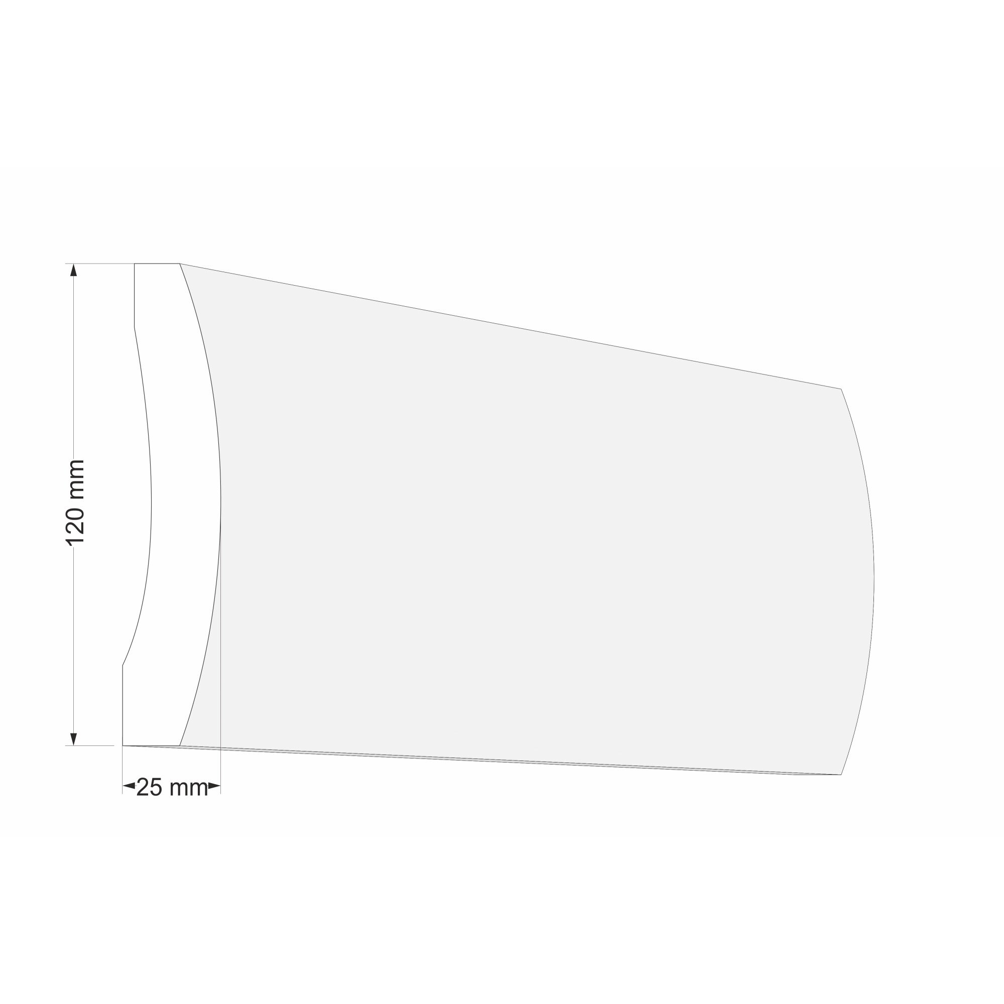 Profil decorativ tavan, Elhare, FLK4A/25x120x2000 mm, Alb - eMAG.ro