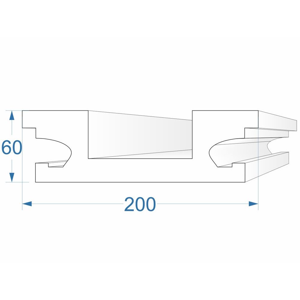 Cornisa pentru banda LED, Elhare, Polistiren, 60x200x2000 mm, Alb - eMAG.ro