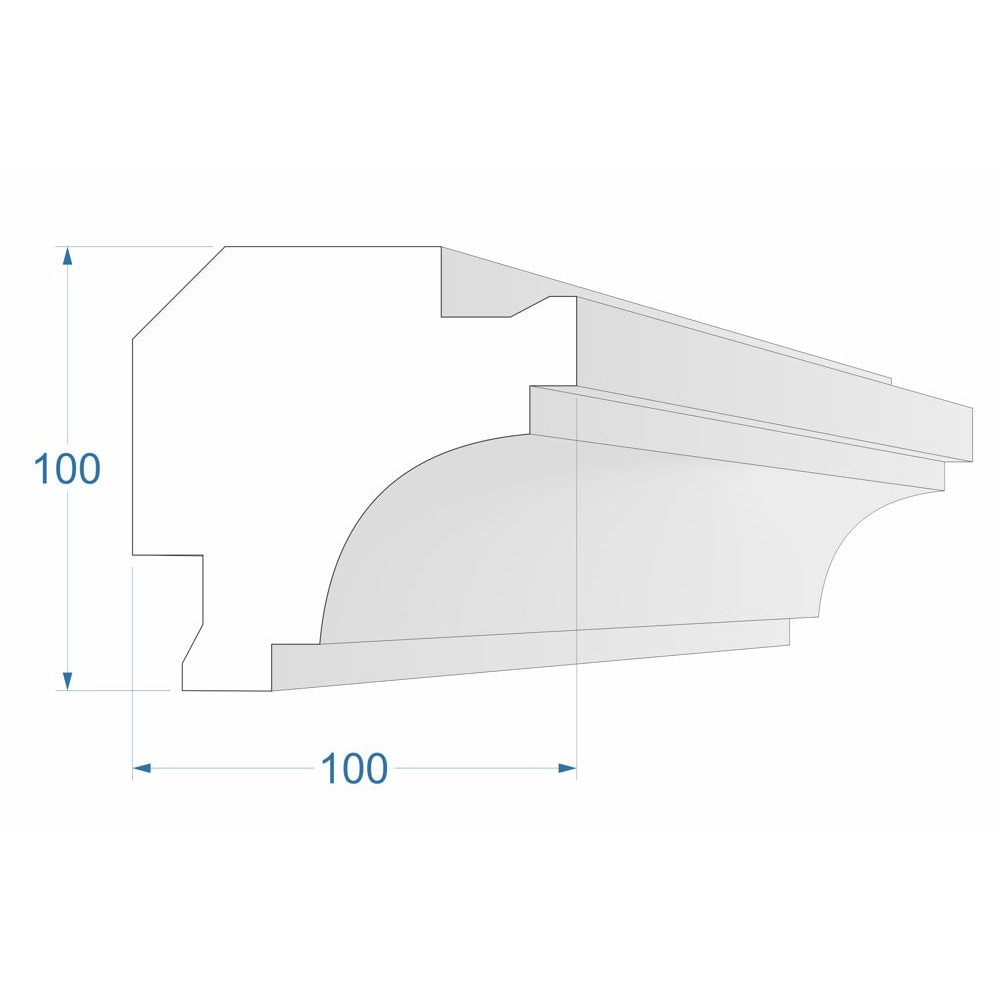 Karnis LED lámpákhoz ELHARE LS21C, polisztirol, fehér, 100x100x2000mm ...