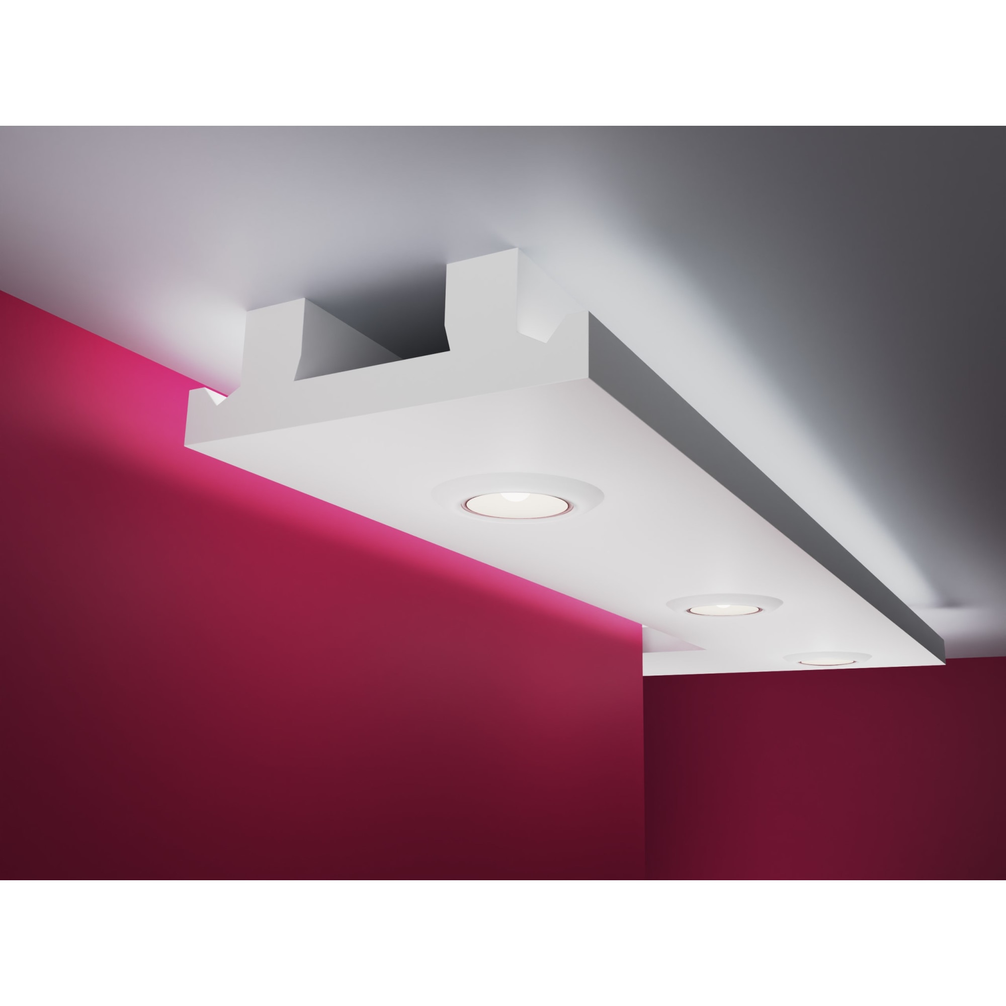 Tavan suspendat LED, ELHARE, Halogen LH2A, Polistiren, 60x200x2000mm ...