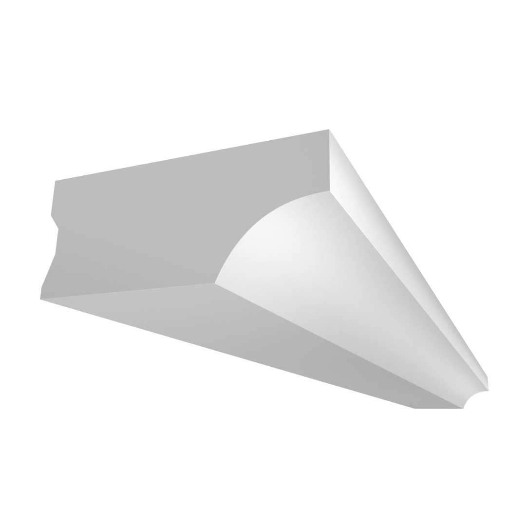 Cornisa pentru lumini LED Elhare LS37A, Polistiren, 50x90x2000mm, Alb ...
