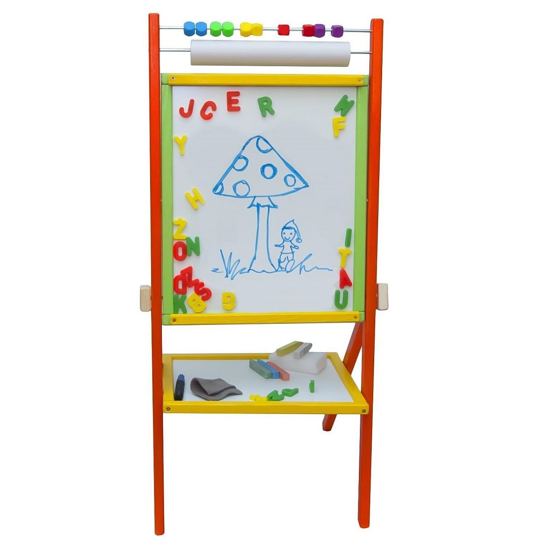 Tabla de scris completa 2 in 1, cu 2 fete, suport si accesorii, pentru ...