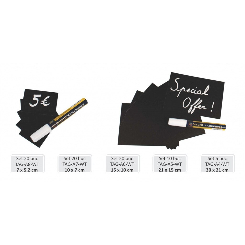 Etichete pret A7 Securit - set 20 bucati si marker inclus - eMAG.ro