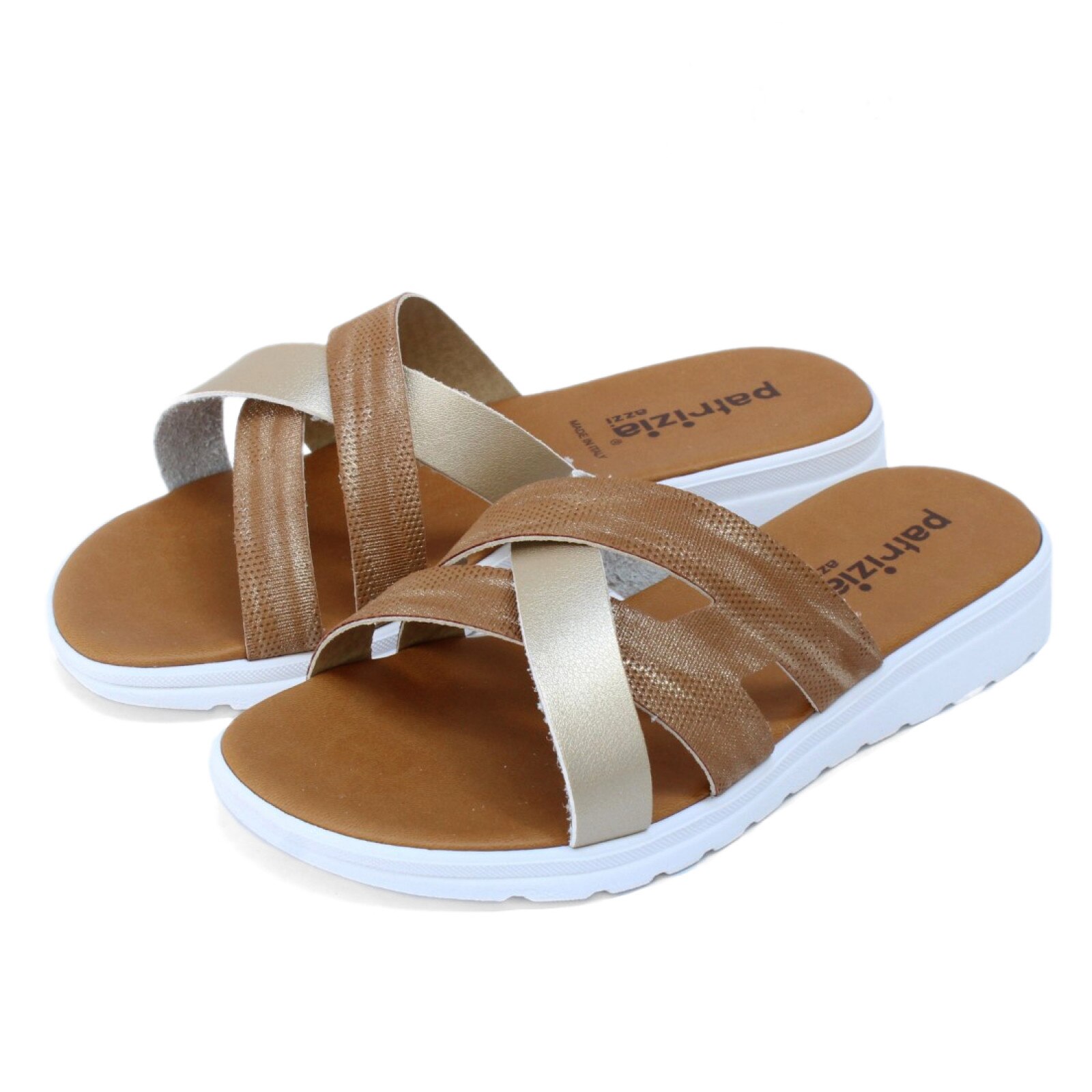 Patrizia női keresztpántos papucs P06-B réz-platina mix 07053 Méret 38 ...