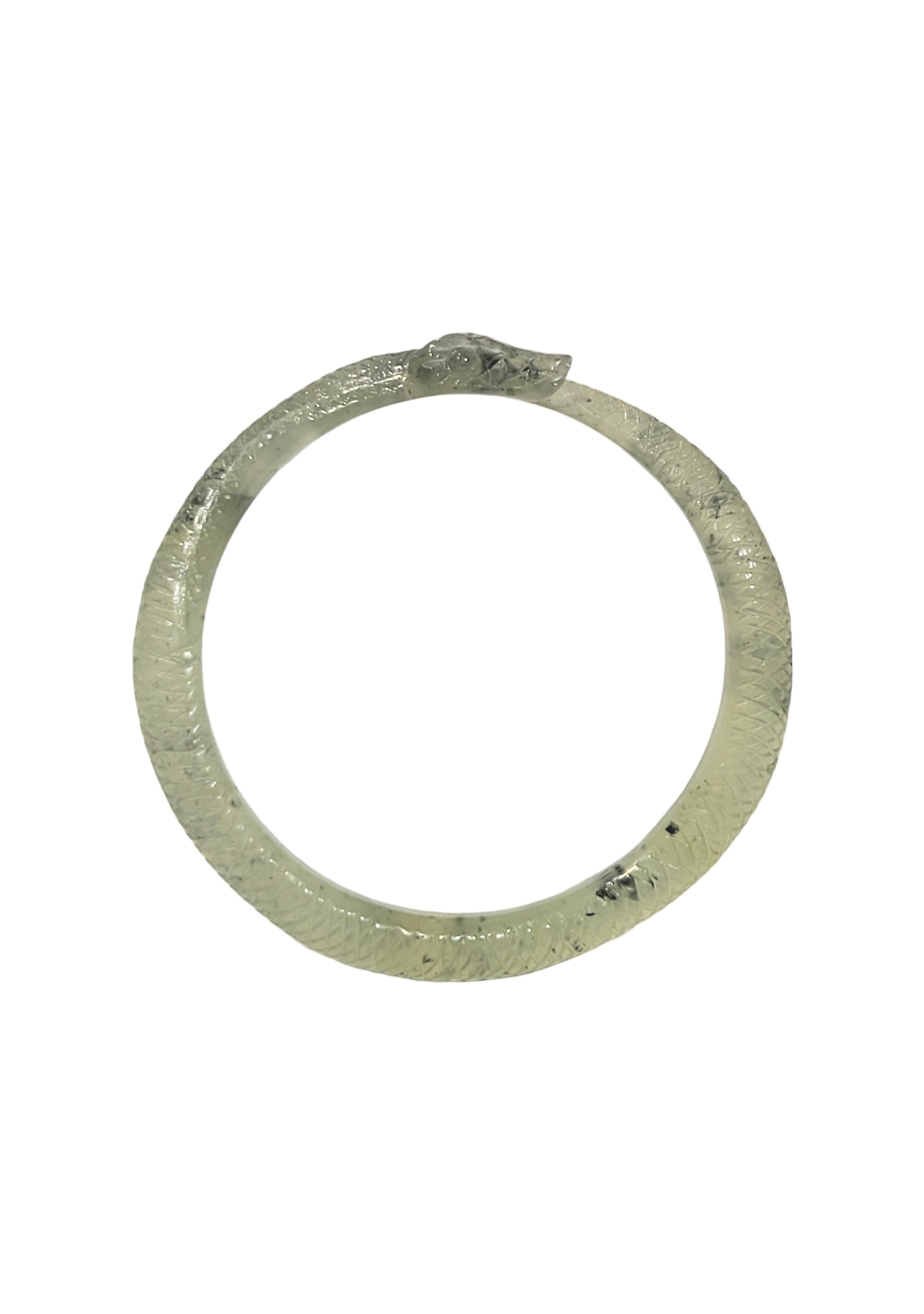 Bratara Sarpe Jad Verde, lucrata manual, Diametrul interior 58.2mm ...