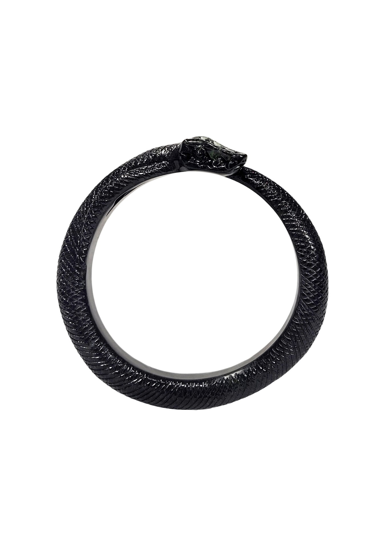 Bratara Sarpe Jad, Handmade, Diametrul interior 57.8 mm, Negru - eMAG.ro