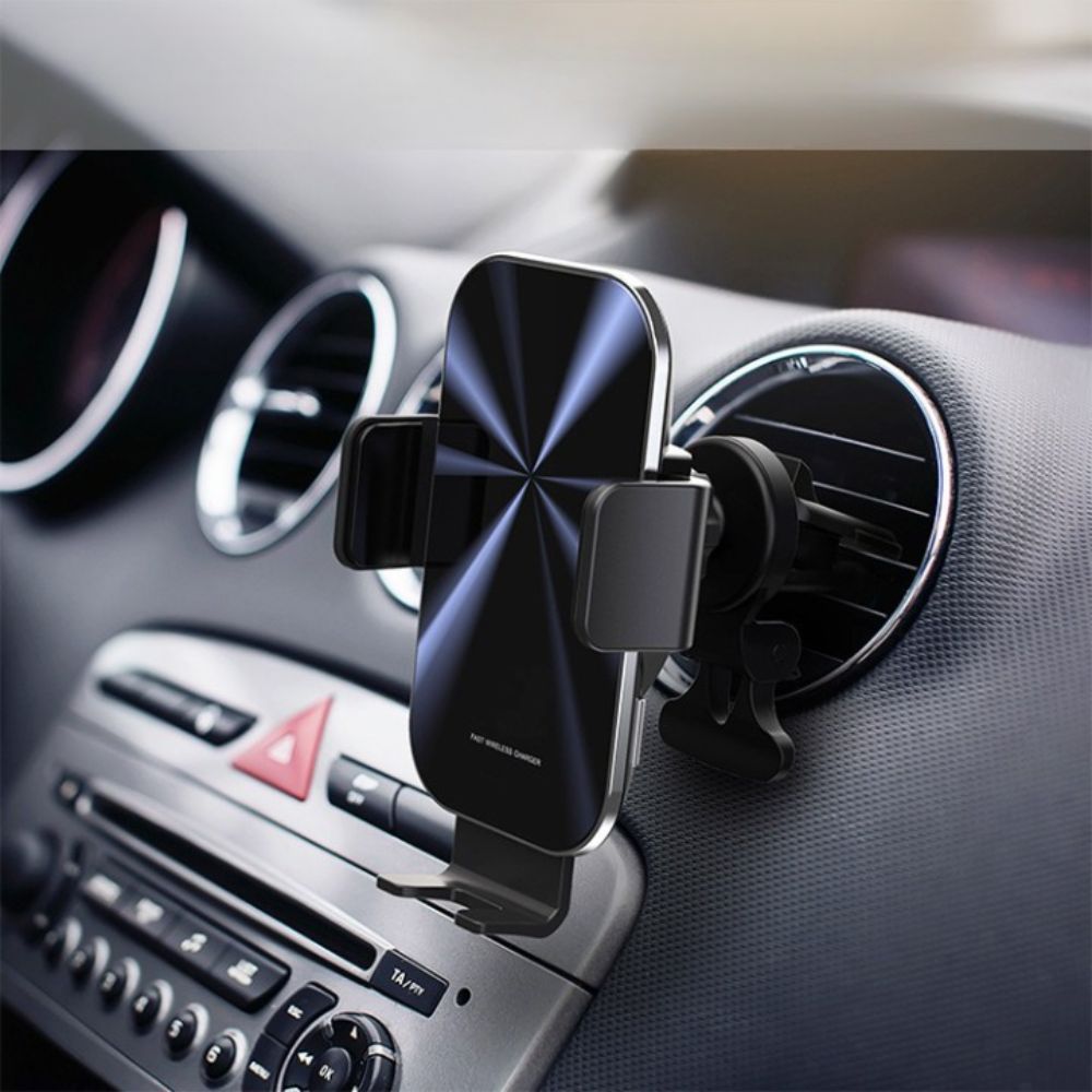 Suport auto pentru telefon Adsera®, cu Incarcare wireless fast charging ...