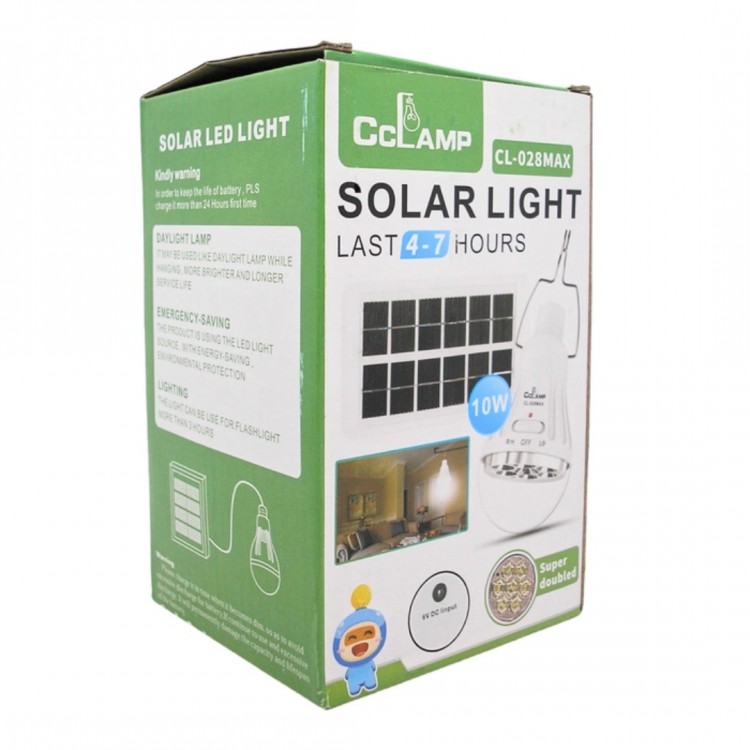 Set 2 bucati-Bec LED cu panou solar 10 W, CL-028MAX, CcLamp, culoare negru - eMAG.ro