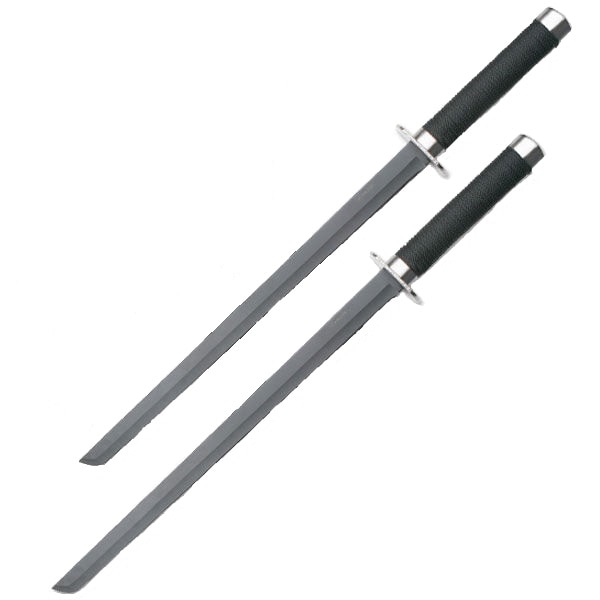 Set de 2 sabii Ninja cu Teaca de Nylon, Negru, Inox, 64,77cm, HK-1456 ...