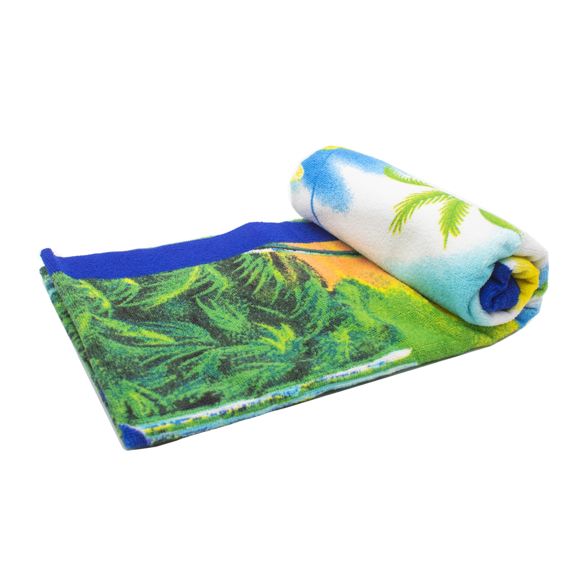 Prosop plaja, 70x150cm, microfibra, gramaj 260 g, model cascada - eMAG.ro