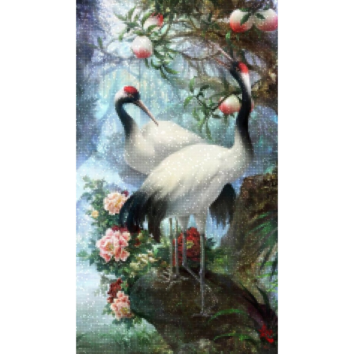 Set de broderie cu diamante 5d Patrat, Mmoments, 45X75Cm, Cocorii ...