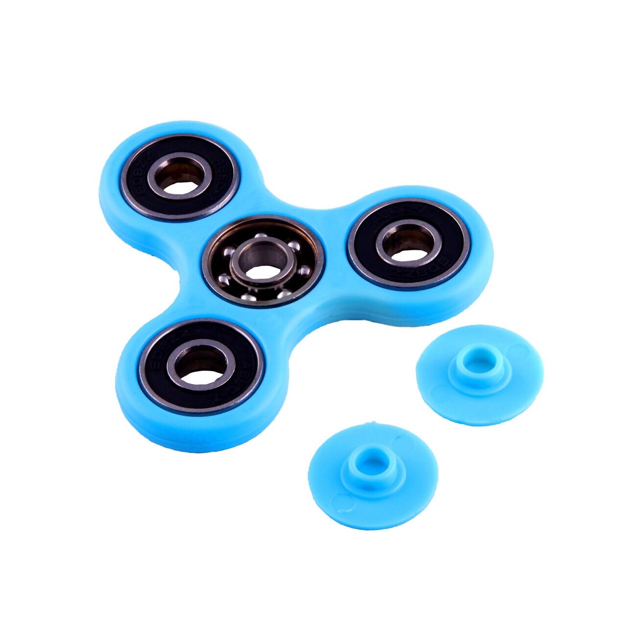 Fidget Spinner Lemontti, Plastic, Albastru - eMAG.ro