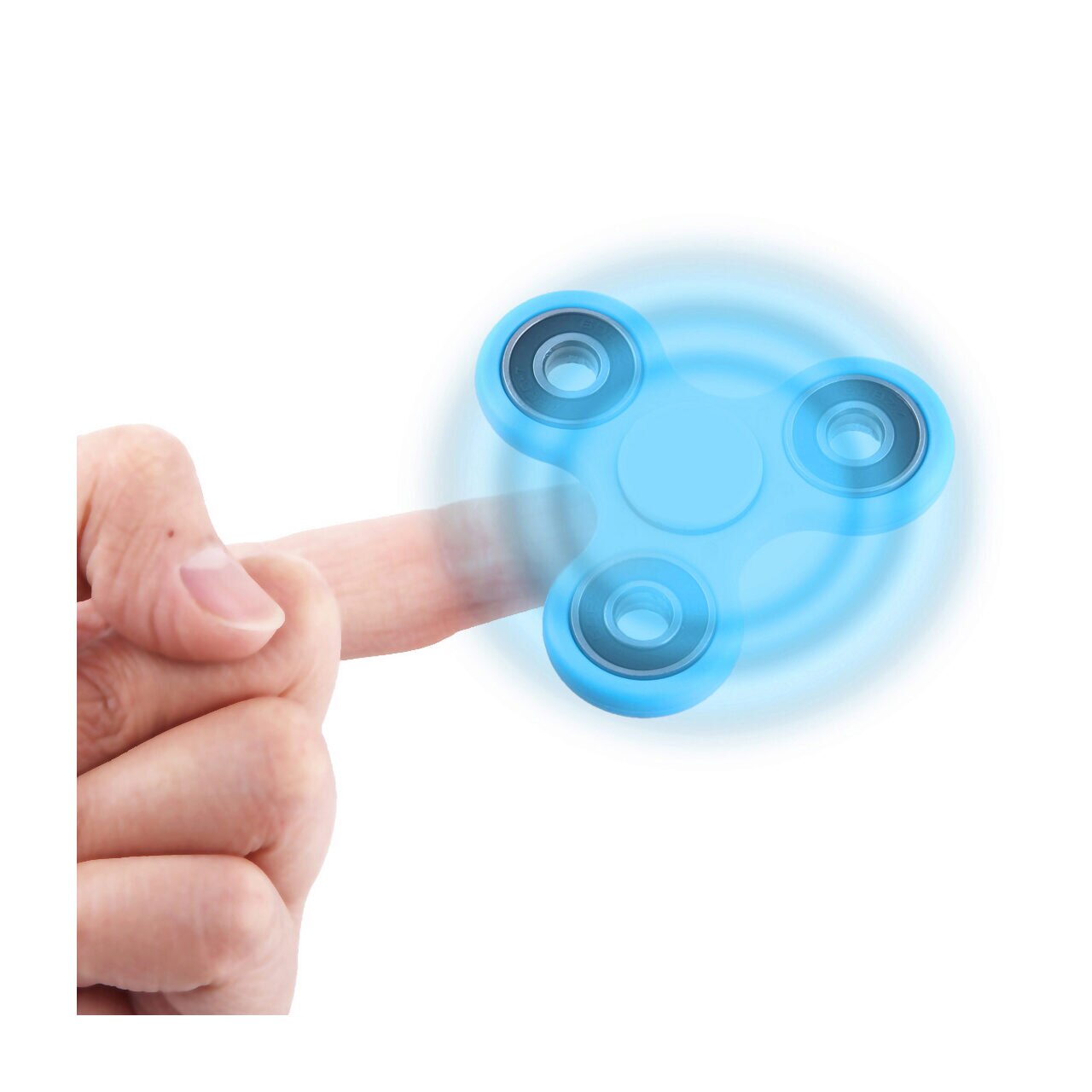 Fidget Spinner Lemontti, Plastic, Albastru - eMAG.ro
