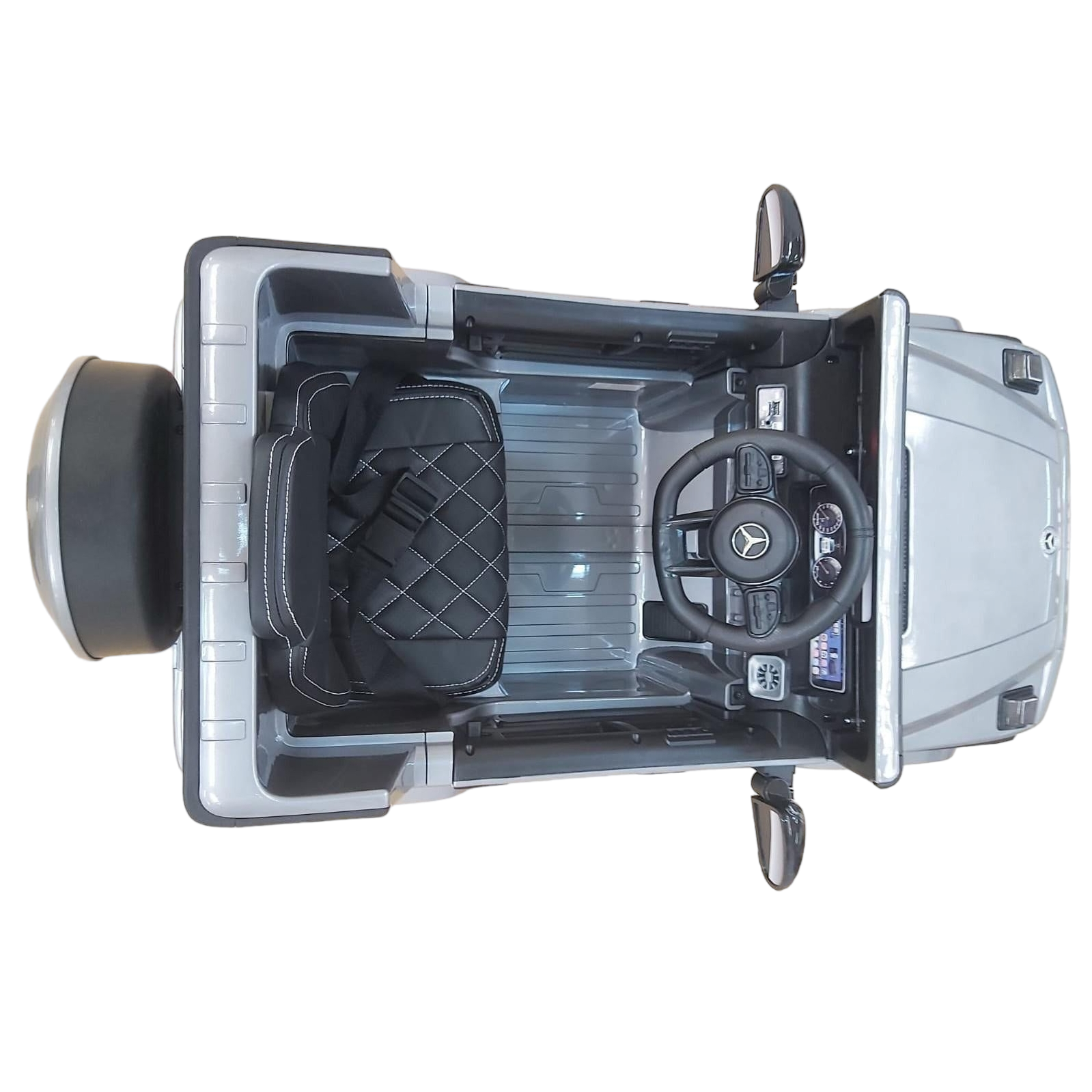 Masinuta electrica cu telecomanda G63 AMG Argintiu Metalizat, LEB002 ...