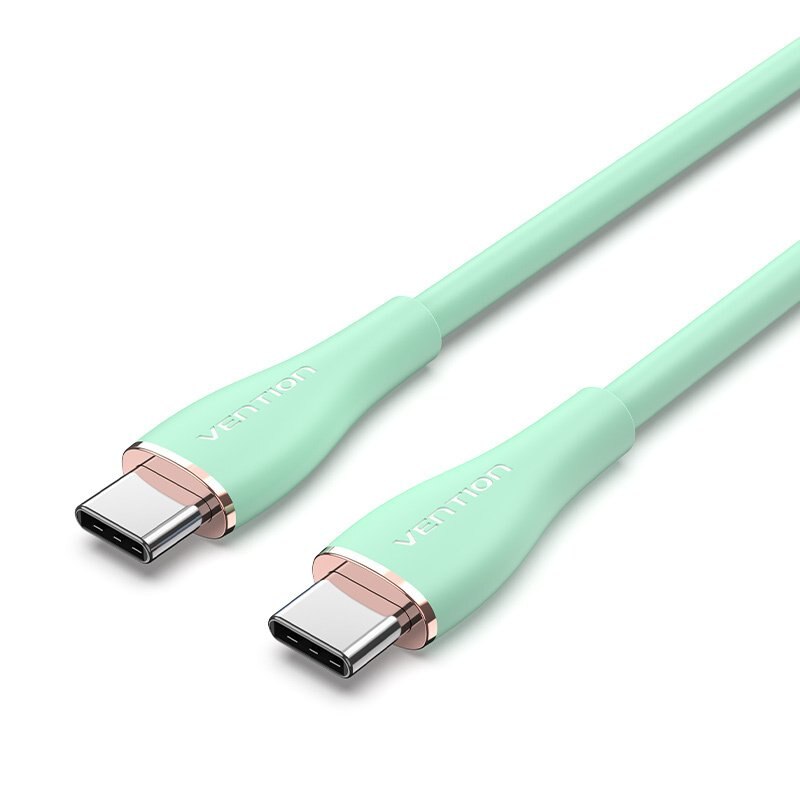 Кабел USB-C 2.0 5A мъжки-мъжки светлозелен 1.5 метра - eMAG.bg