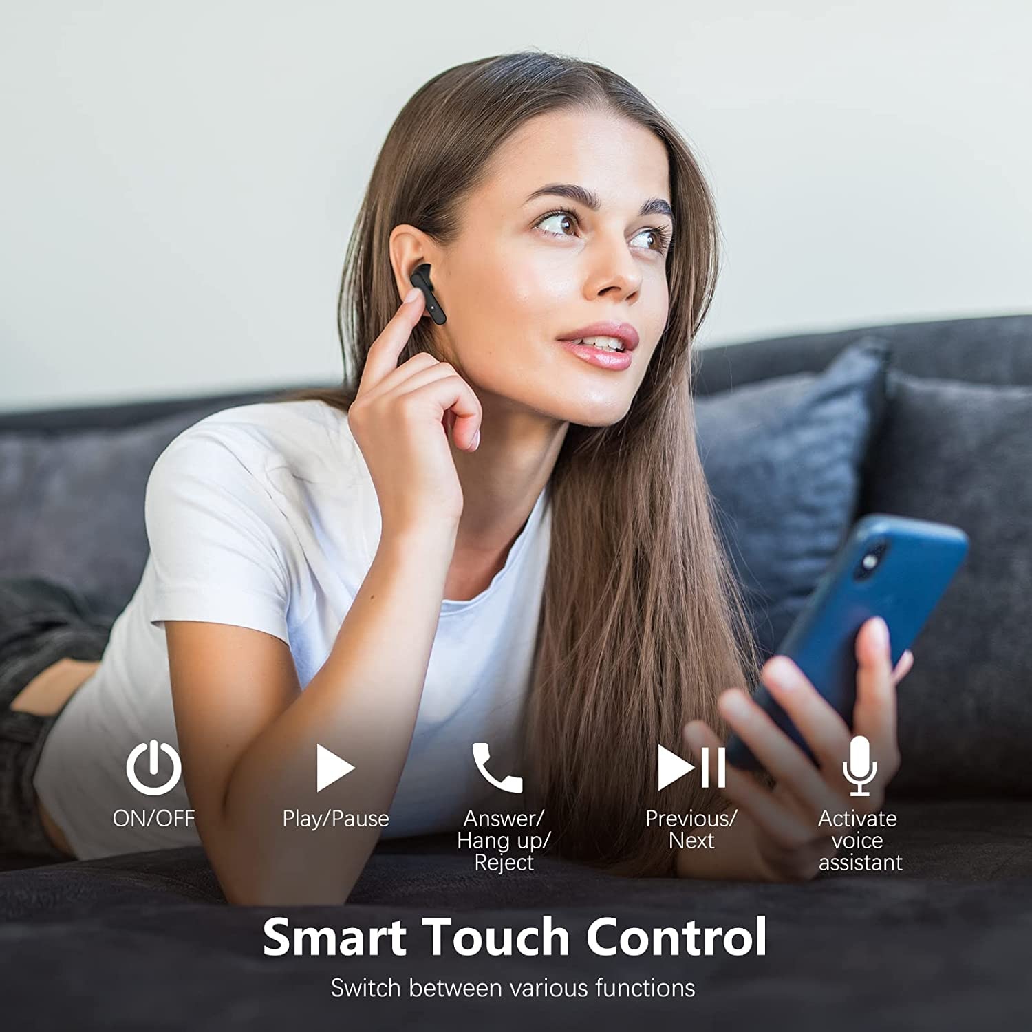 Casti audio pentru telefon, Gamurry, Bluetooth, Negru - eMAG.ro