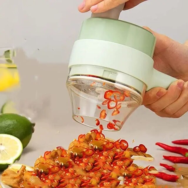 Tocator legume electric, eSimplu®, multifunctional, incarcare usb ...