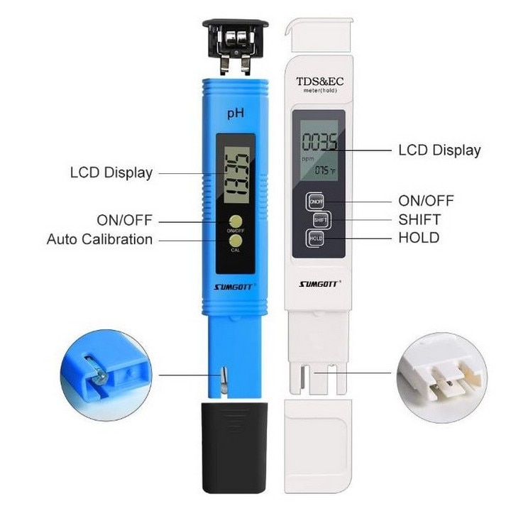 Set PH Metru Tester Digital 4 in 1 pentru Masurarea PH-ului Si ...